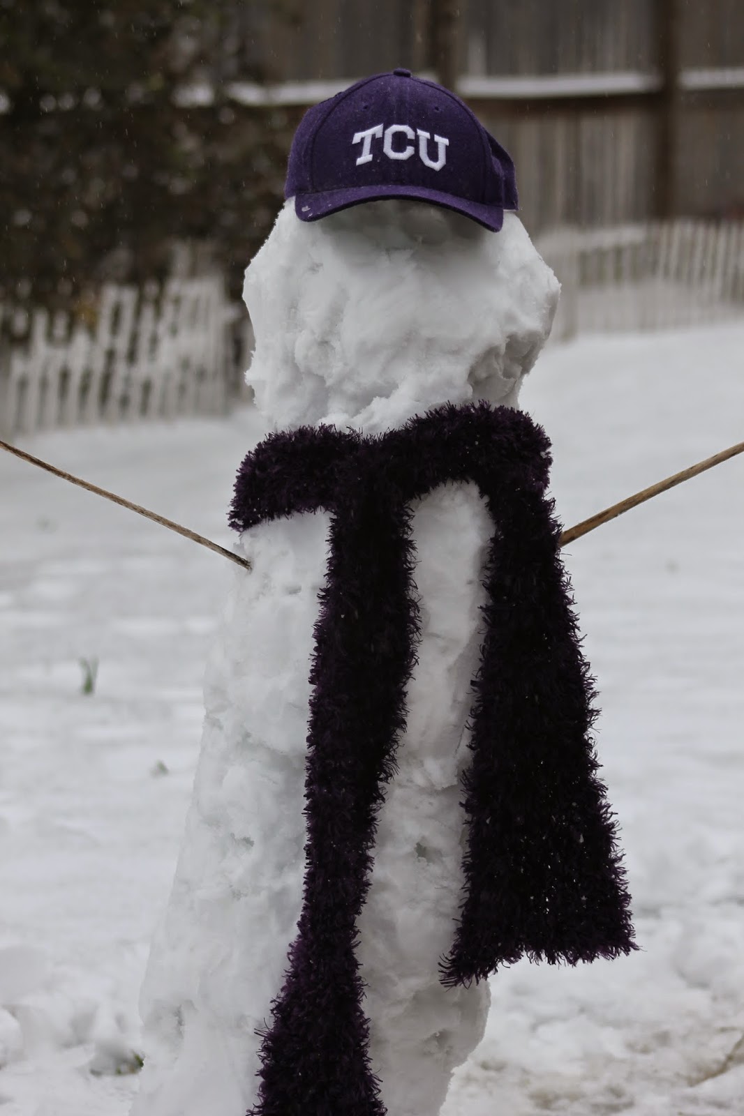 Snowman with school spirit - TCU Magazine